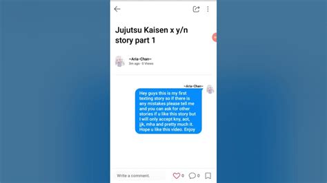 Jujutsu Kaisen X Yn Texting Story Part 1 Youtube