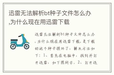 迅雷无法解析bt种子文件怎么办为什么现在用迅雷下载 兔宝宝游戏网
