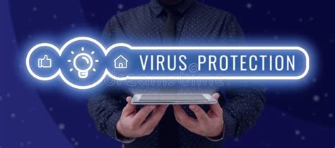 Conceptual Display Virus Protection Business Approach Program Designed To Protect Computers