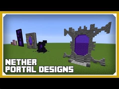 Minecraft How To Build Nether Portal Designs Tutorial Survival