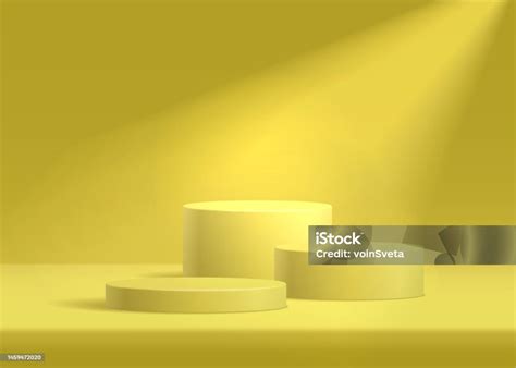 제품 디스플레이 프리젠 테이션 현실적인 3d 실린더 받침대 연단 메달 수상대에 대한 스톡 벡터 아트 및 기타 이미지 메달 수상대 3 3차원 형태 Istock