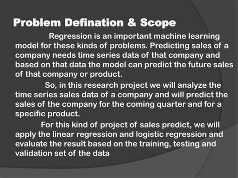 Ecommerce Sales Prediction Using Machine Learning Pptx Technology
