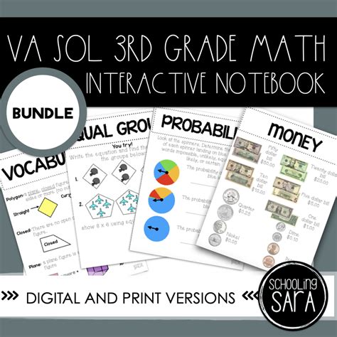 3rd Grade Math Interactive Notebook Va Sol Aligned Made By Teachers