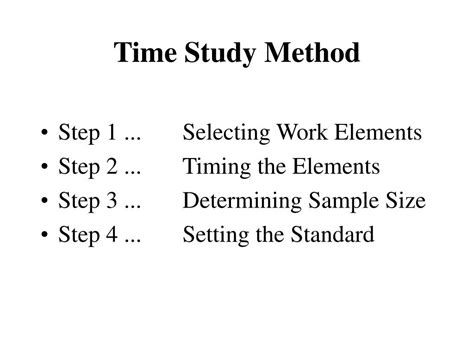 Ppt Time Study Method Powerpoint Presentation Free Download Id3382315