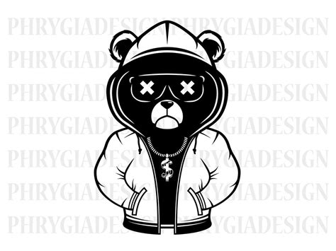 Dope Bear Svg Teddy Bear Svg Funny Bear Shirt Gangster Svg
