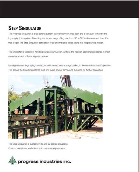 Step Singulator Progress Industries Inc