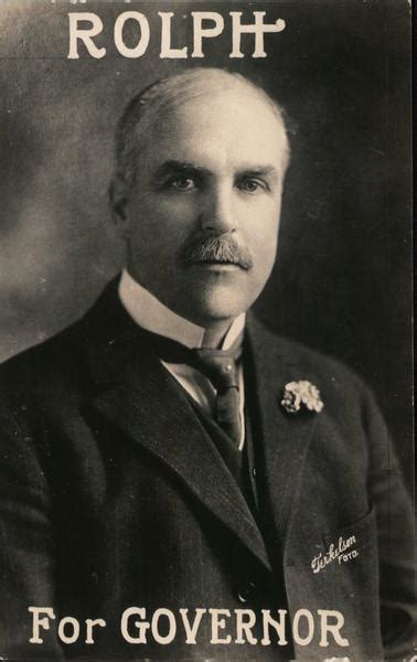 James Rolph For Governor Political Postcard