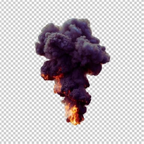 Premium Psd Smoke And Fire Explosion Render
