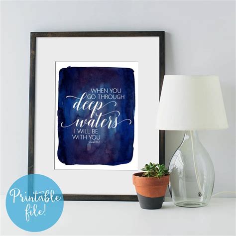 Deep Waters Printable Isaiah Wall Art