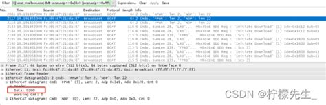 Ethercat抓包及报文分析wireshark Ethercat Csdn博客