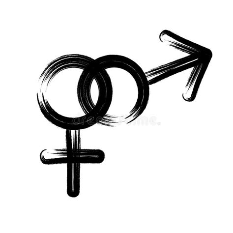 Female And Male Sex Iconsymbol Of Men And Women Gender Symbol Black