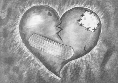 Broken Hearts Drawings In Pencil