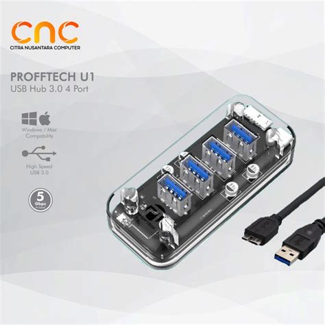 Jual Usb Hub Versi Port Profftech U Transparant Kota Denpasar Citra Nusantara