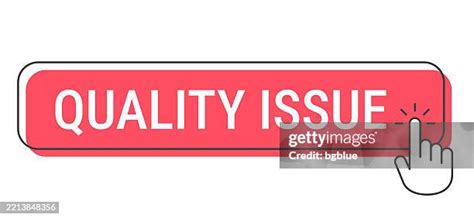 Quality Issue Click Button With Hand Cursor On White Background High