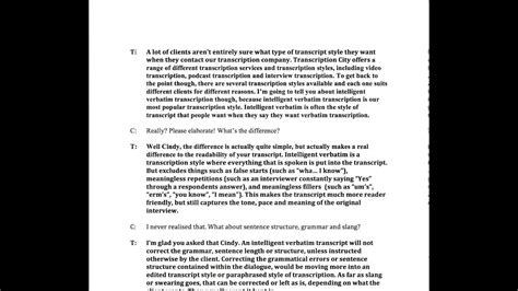 Verbatim Samples At Martha Frederick Blog