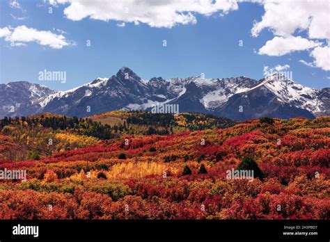 Autumn Landscape With Vibrant Fall Colors At Dallas Divide In The San
