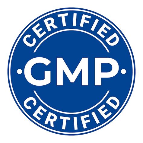 Gmp Certified Blue Good Manufacturing Practice Certified Isolated Round