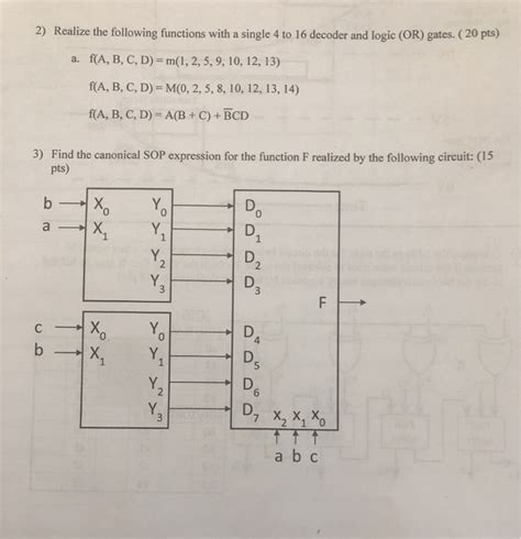 solved 2 realize the following functions with a single 4 to