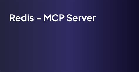 Redis Mcp Server