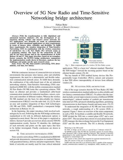 pdf overview of 5g new radio and time sensitive networking bridge