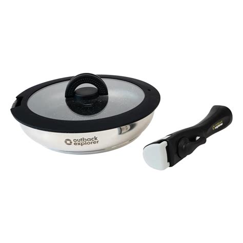 Outback Explorer Ss Nonstick Fry Pan With Lid Outback Equipment