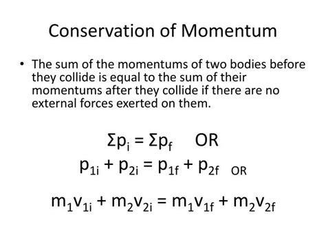 Ppt Understanding Collision Types And Conservation Of Momentum Powerpoint Presentation Id