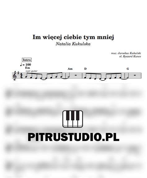 Im Wi Cej Ciebie Tym Mniej Natalia Kukulska Pitrustudio