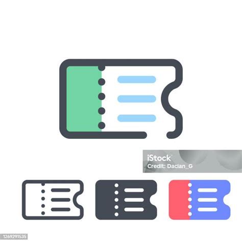 쿠폰 플랫 아이콘 티켓 라인 일러스트레이션 바우처 개요 벡터 아이콘입니다 0명에 대한 스톡 벡터 아트 및 기타 이미지 0명 검은색 고체 Istock