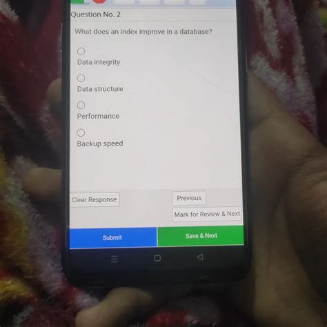 Question No 2 What Does An Index Improve In A Database Data Integrity
