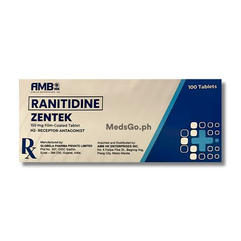 Zentek Ranitidine 150mg Tablet 1s Price In The Philippines Medsgo