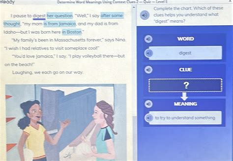 solved ready determine word meanings using context clues 2 — quiz