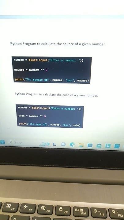 Python Program To Calculate The Square Of A Given Number Python