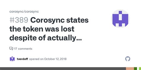 corosync states the token was lost despite of actually received packets