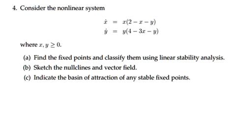 solved consider the nonlinear system i 2 i y y 4 31 y where