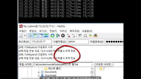 WarpTCP Delay 100ms 환경에서 가속 데모 영상 YouTube