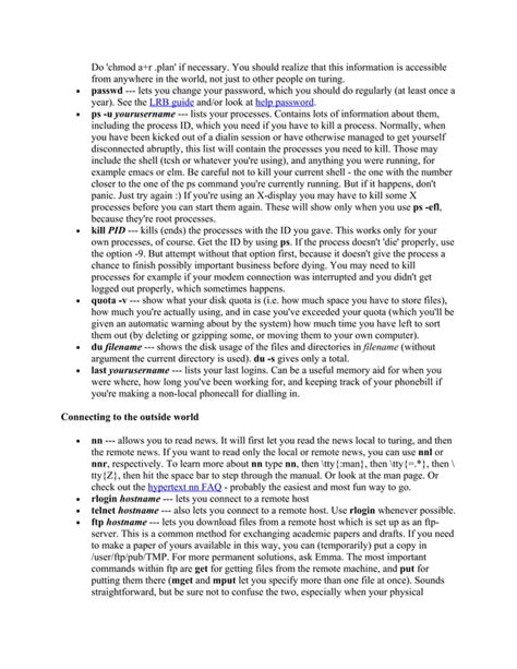 Basic Unix Commands Doc