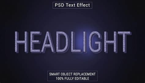 Premium Psd Psd Headlight Logo Text Style Effect