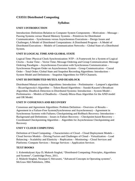 4 Syllabus Pdf Distributed Computing Cloud Computing
