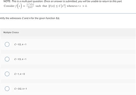 solved note this is a multi part question once an answer