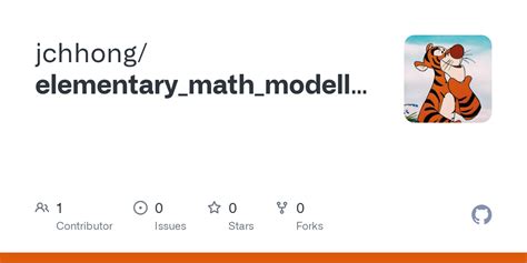 GitHub Jchhong Elementary Math Modelling