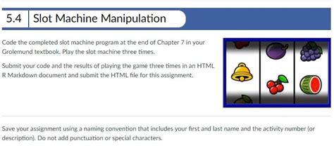 Solved Code The Completed Slot Machine Program At The End Of