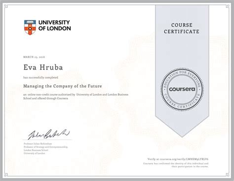 Managing The Company Of The Future Certificate Pdf