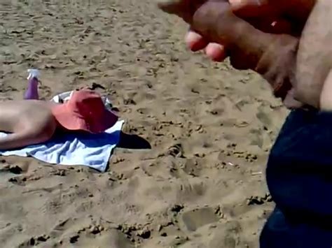 Alixbb Beach Flasher Cums On Sunbather And