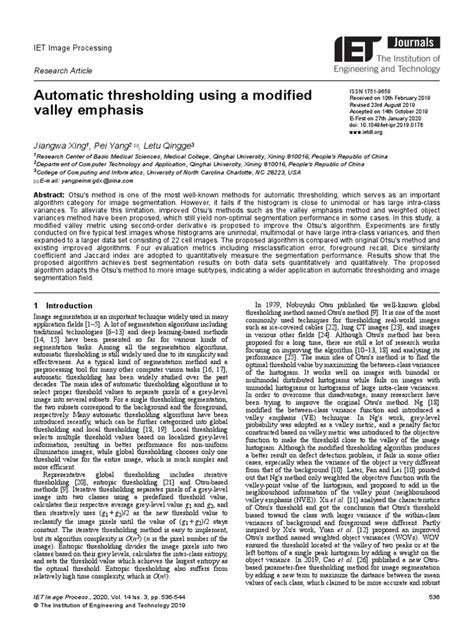 automatic thresholding using modified valley empha pdf pdf image