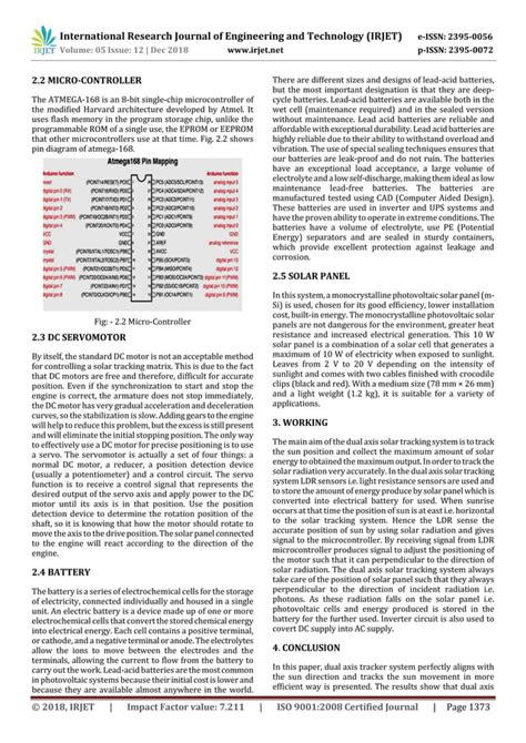 IRJET Dual Axis Solar Tracking System Using LDR Sensors PDF