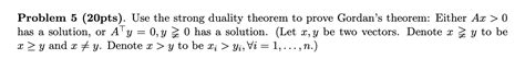 Solved Problem 520pts Use The Strong Duality Theorem To