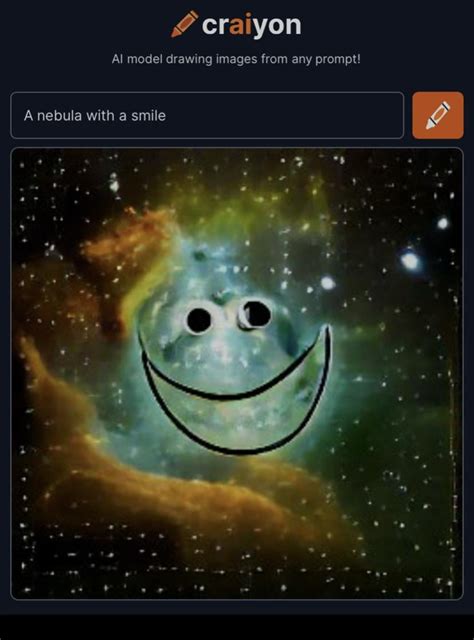Nebula With A Smile R Craiyon