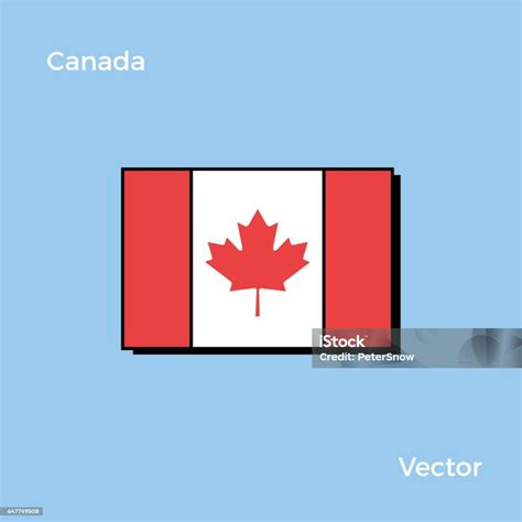 Ilustración De Bandera De Canadá Vector Y Más Vectores Libres De