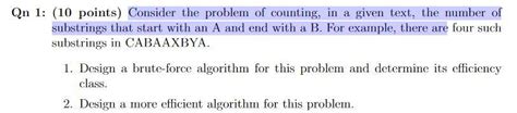 solved qn 1 10 points consider the problem of counting