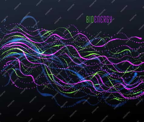 Premium Vector Dotted Particle Array Flowing Vector Abstract